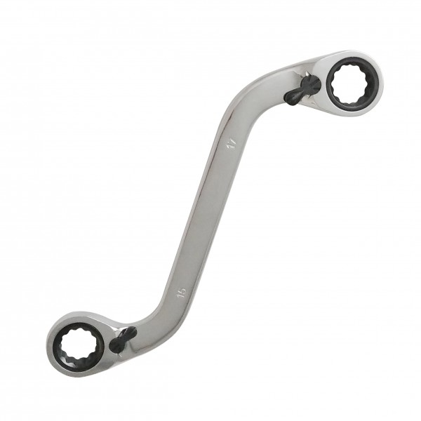 “S”Style Double Box Reversible Ratchet Wrench